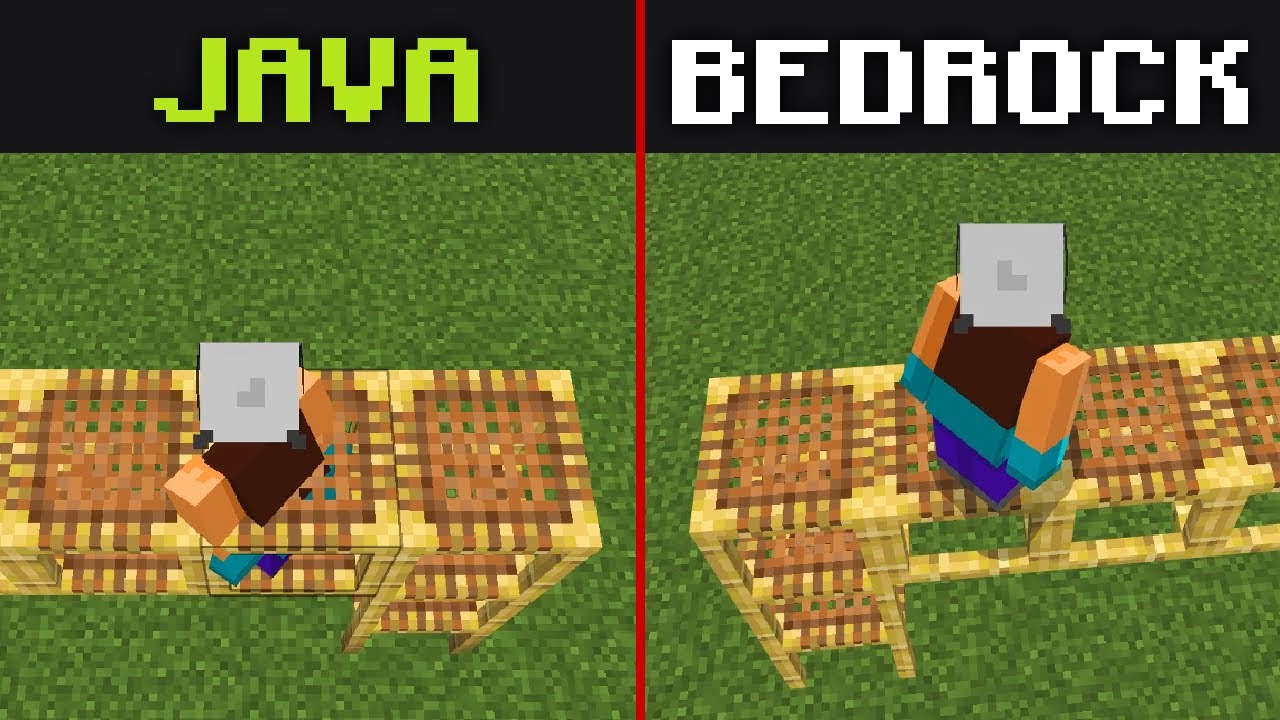 Minecraft Java vs Bedrock - Scaffolding - YouTube