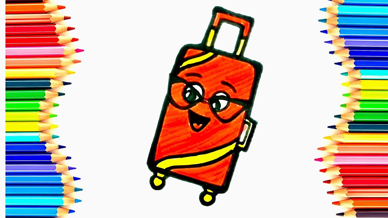 Let's draw travel bag/coloring and painting/esay and simple drawing ...