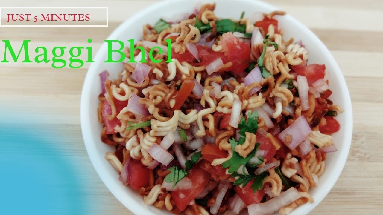 Maggi Bhel Recipe | Instant 5 minutes noodles snack| Maggi bhel jencys ...