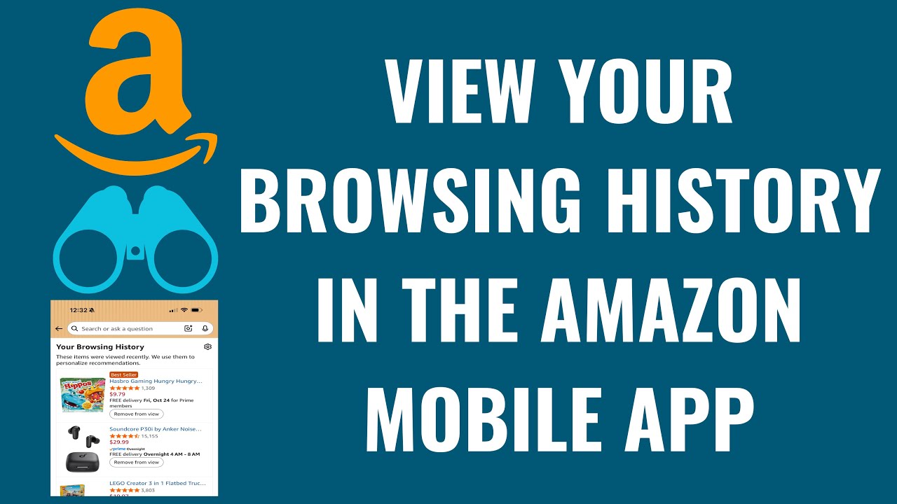 How to View Your Browsing History in the Amazon Mobile App - YouTube