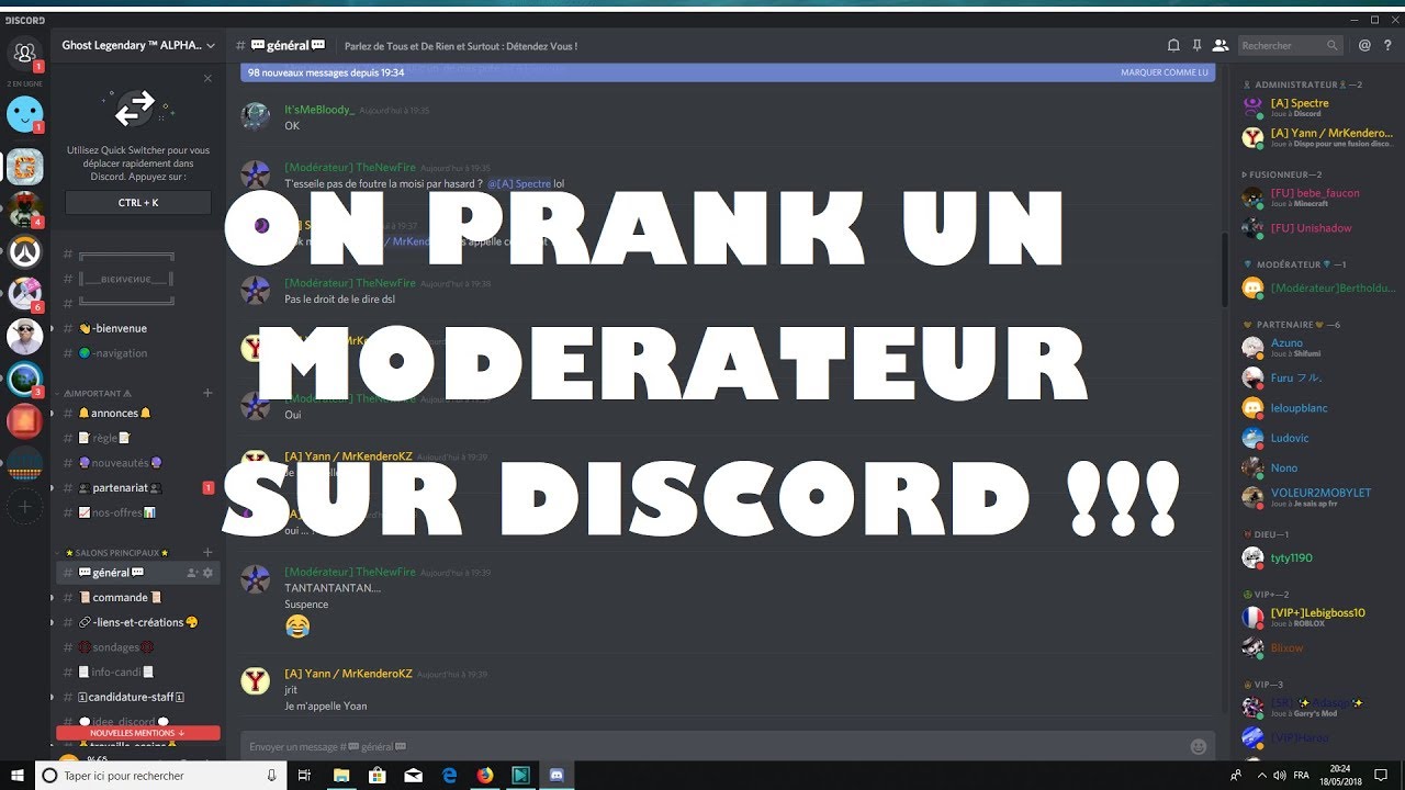JE PRANK UN MODERATEUR SUR DISCORD ! - YouTube