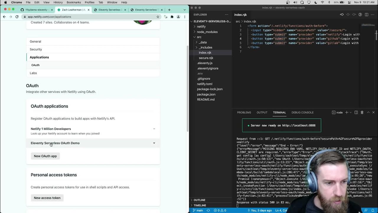 Add authentication to your Eleventy site with Eleventy Serverless OAuth using Netlify Functions ...