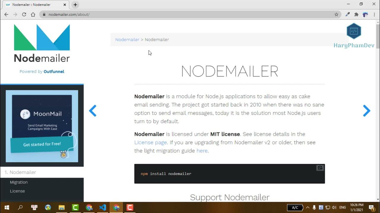 Send a simple email with Nodemailer and Node.JS in 30 minutes from ...