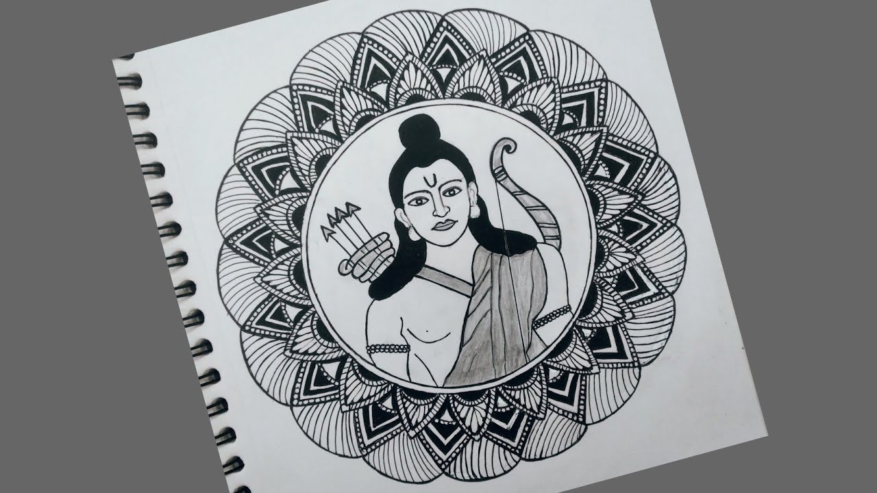 Ram Navami Mandala Art/Ram navami drawing/Shree ram drawing. - YouTube