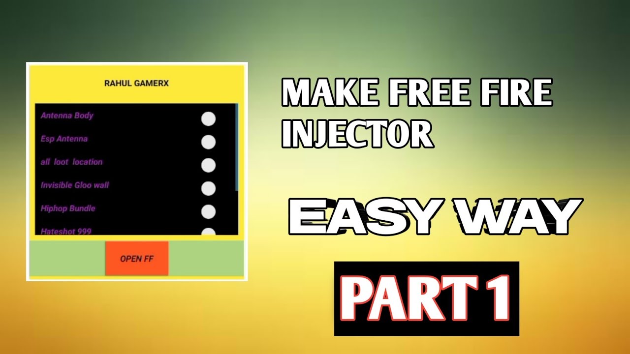 how to make free fire injector - YouTube
