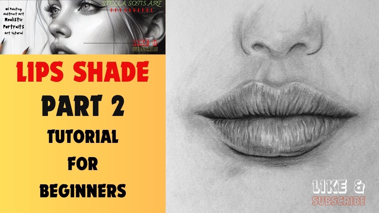 “Art Lesson: Step-by-Step Creation of Realistic Lips”For begginers ...