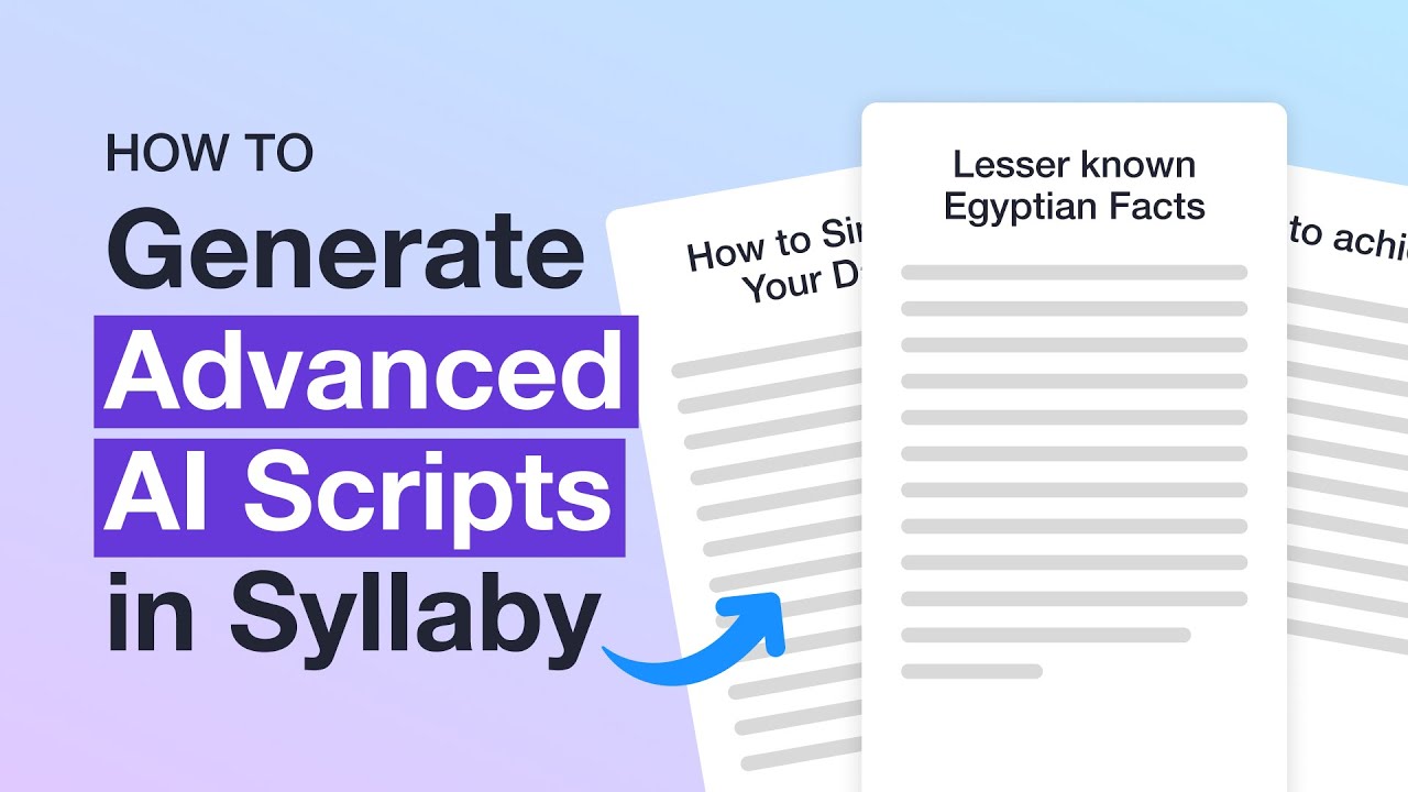 Write Advanced AI Video Scripts With Syllaby - YouTube