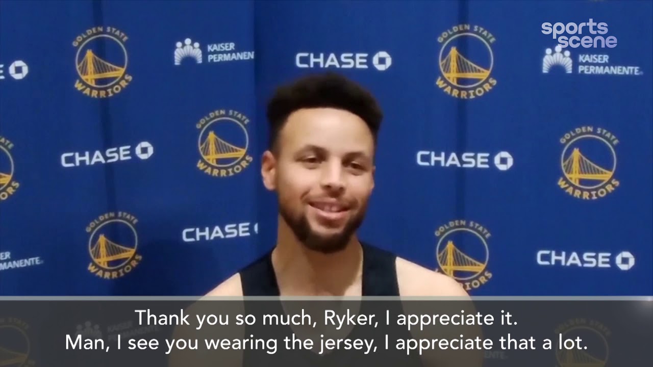 Reggie Miller and his son Ryker congratulated Curry after Steph ...