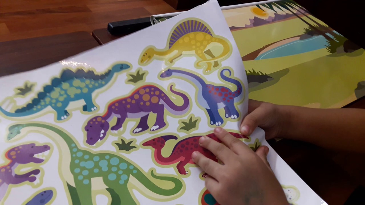 Sticker Activity with Dinosaurs - YouTube