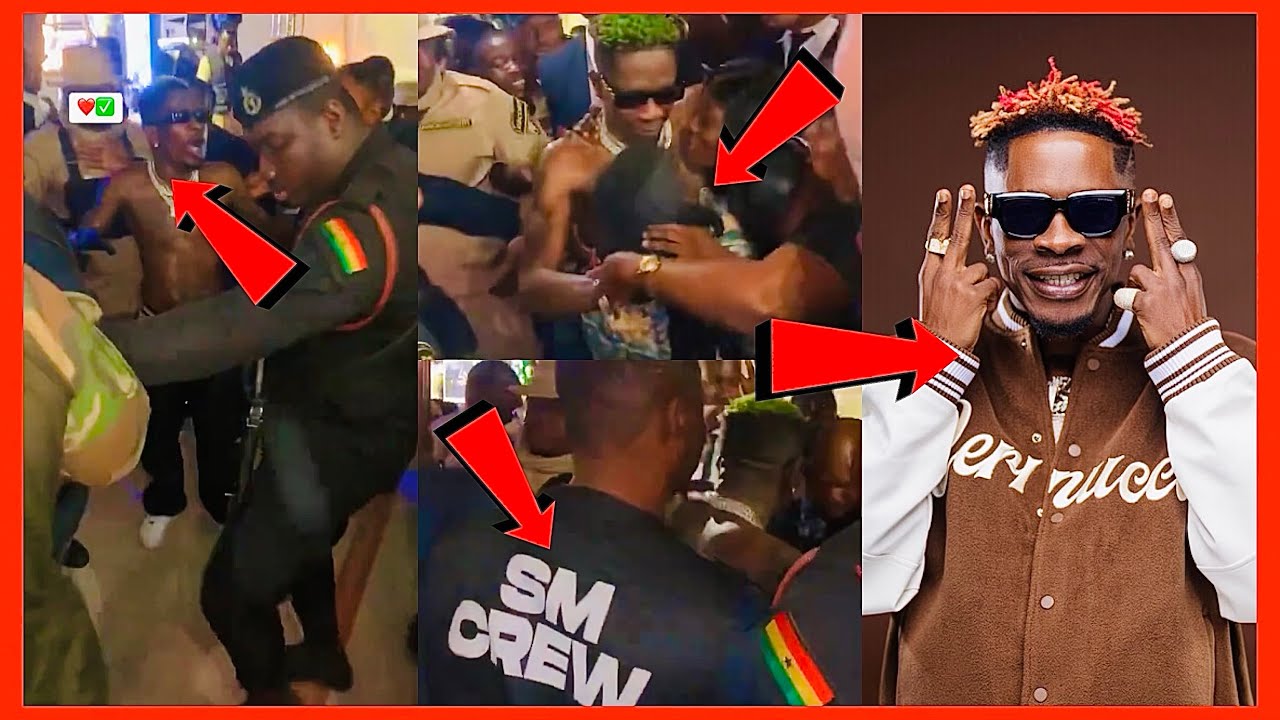 Shatta Wale Gets Angry At His Security Guard For Pushing Away A Female ...