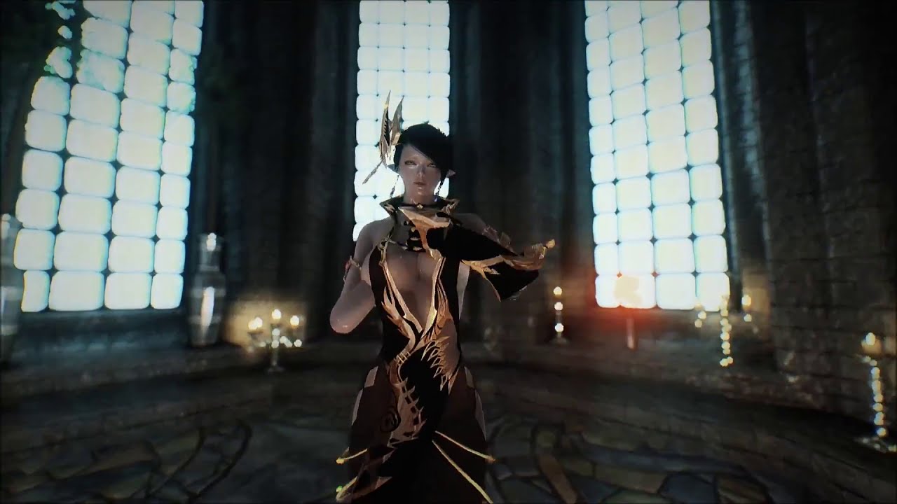 Elder Scrolls V Skyrim Dance 傾杯 - YouTube