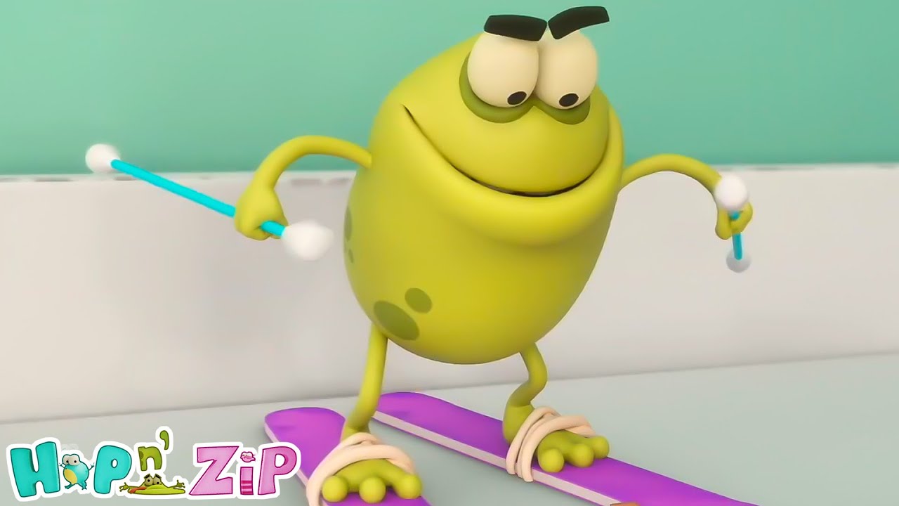 새로운 전술을 사용해! Hop & Zip 개구리는 파리를 다시 잡으려고 한다. Kids TV - YouTube