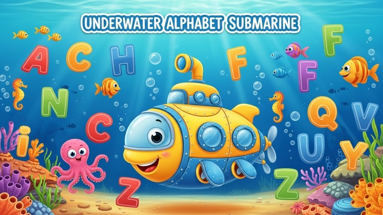 Underwater Alphabet Submarine | Fun Learning Video for Kids | Animagic ...