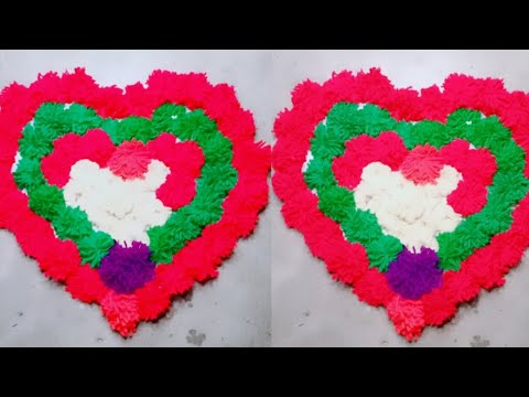 Beutiful doormate from woolen/diy how to make woolen doormate at home ...