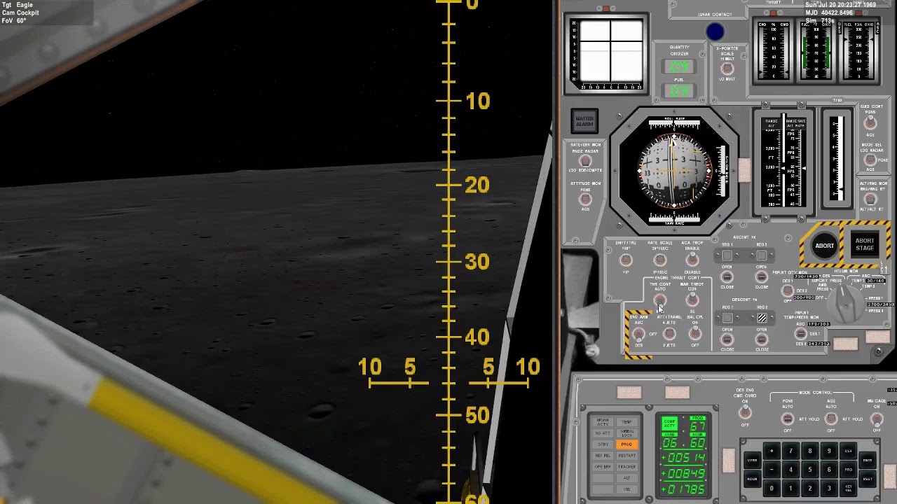 Apollo 11 mission live Stream nassp orbiter 2016 lunar landing - YouTube