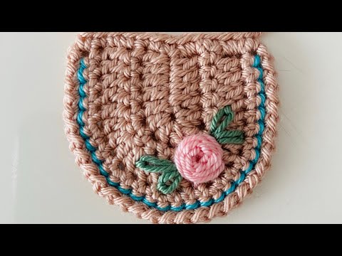 AMİGURUMİ bebek kıyafetleri için el nakışı çiçek nasıl yapılı? Örümcek GÜL YAPIMI!