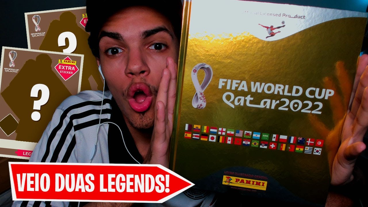 COMPREI O ALBUM DOURADO DA COPA 2022 E VEIO DUAS LEGENDS COM ELE ...