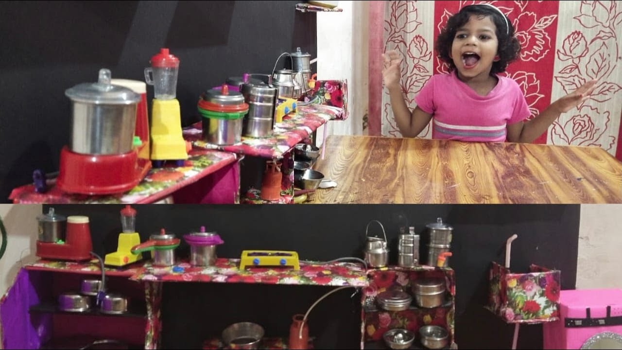 How to make kutty's kitchen set||Easy create kuttys kitchen set. - YouTube