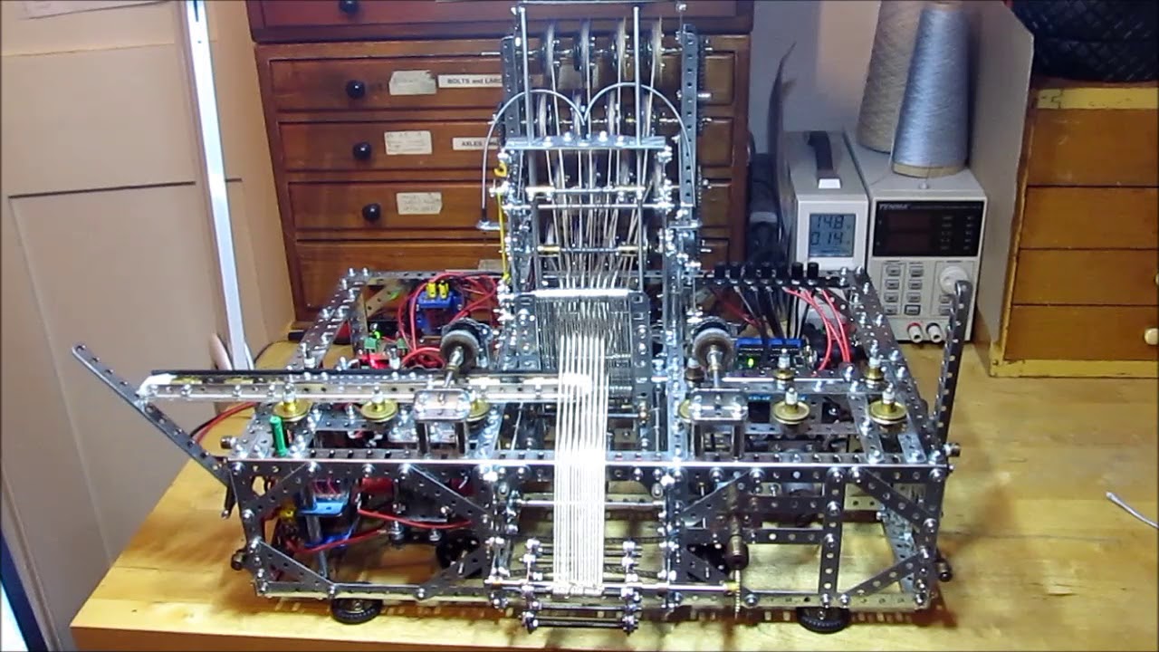 Meccano Scarf Factory WIP 290120 - YouTube