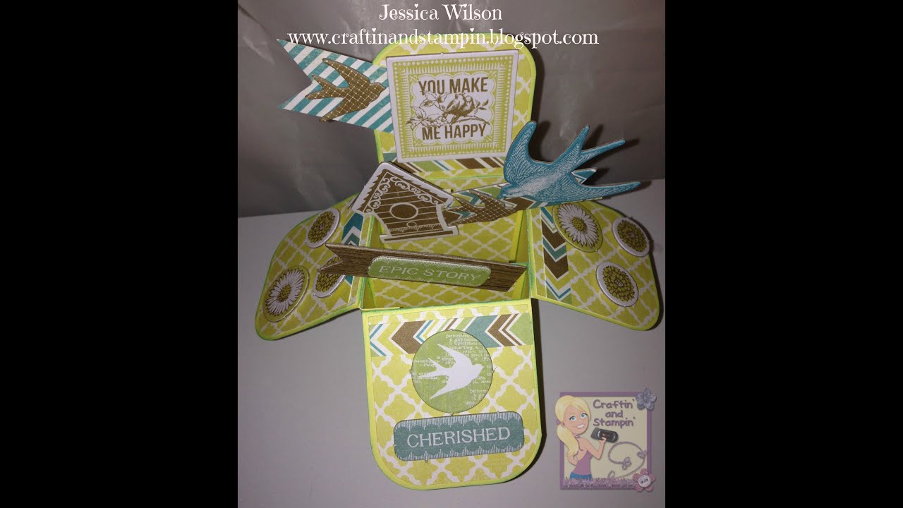 Box Card Using Close To My Heart Skylark and Cricut Explore - YouTube
