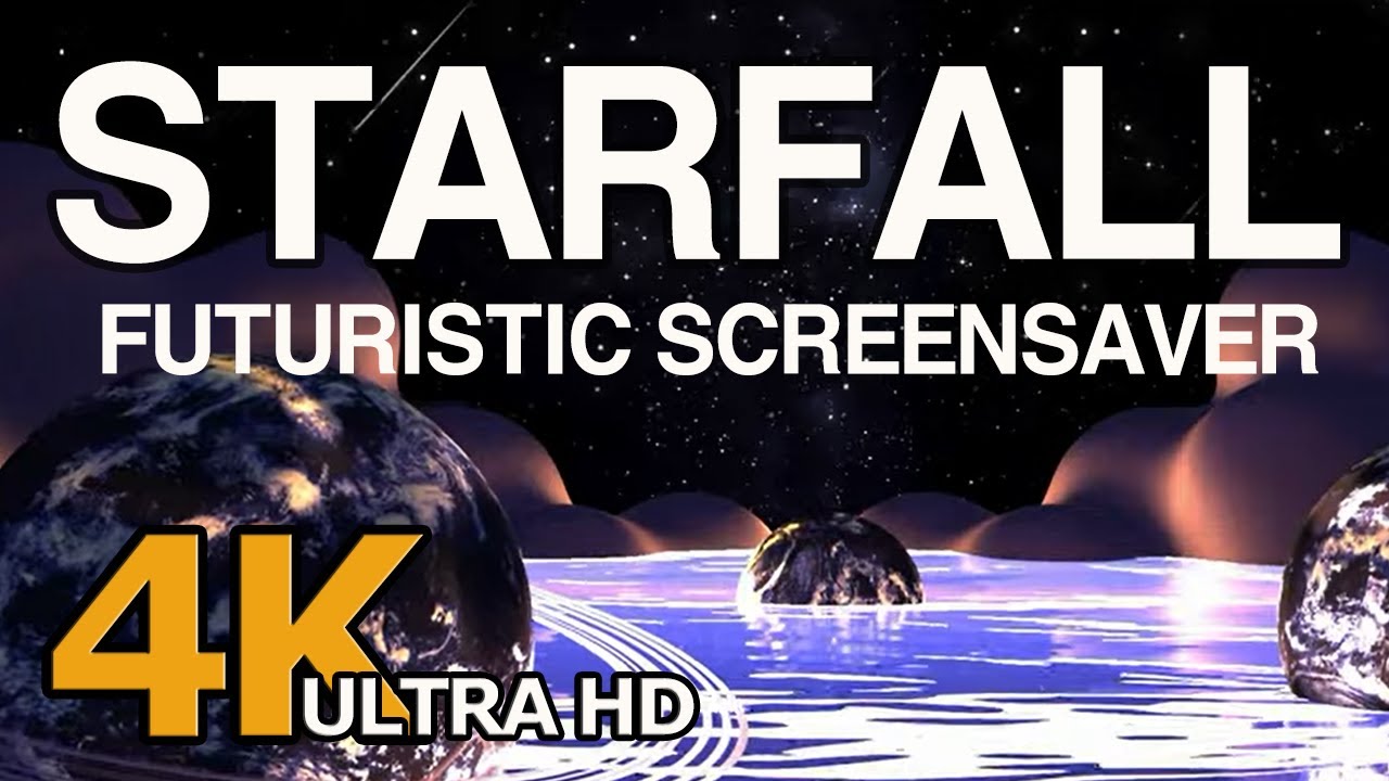 StarFall | Surreal Planet | 5 hours Futuristic 4K #screensaver | # ...