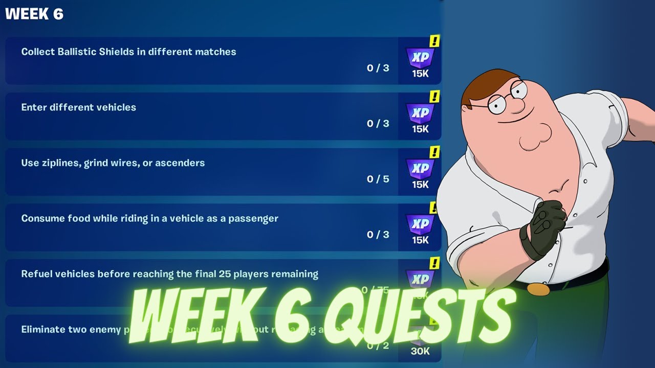 Fortnite Complete Week 6 Weekly Quests - YouTube