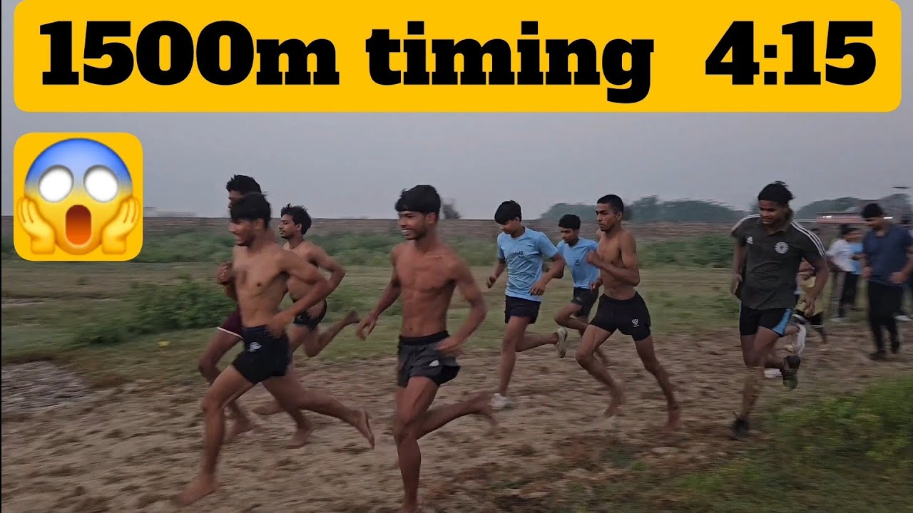 1500 meter running timing 4:15 | 1500 m running training #army #running ...