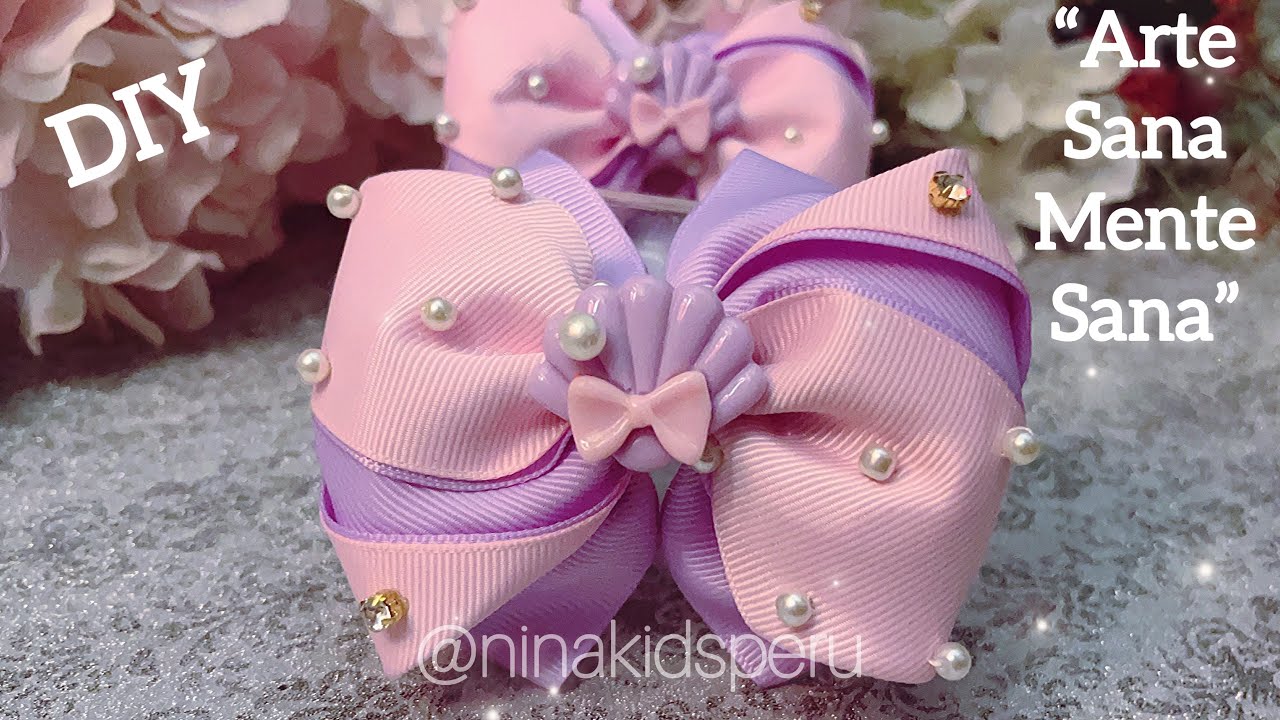 Lazo LANA 🎀con listón de 5 cm súper fácil rápido y sencillo |DIY Bow ...
