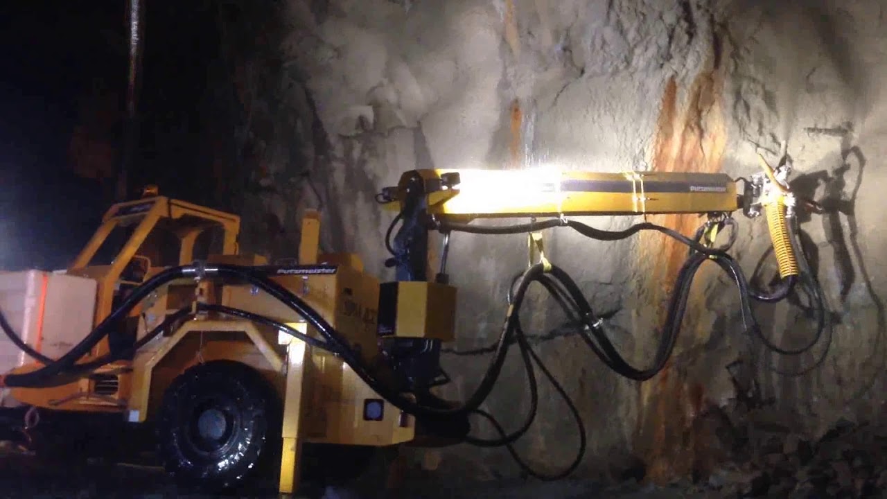 Putzmeister Shotcrete in underground mining - YouTube