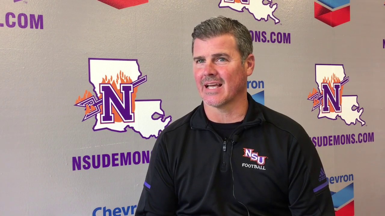 Football coach Brad Laird discusses Nicholls - YouTube