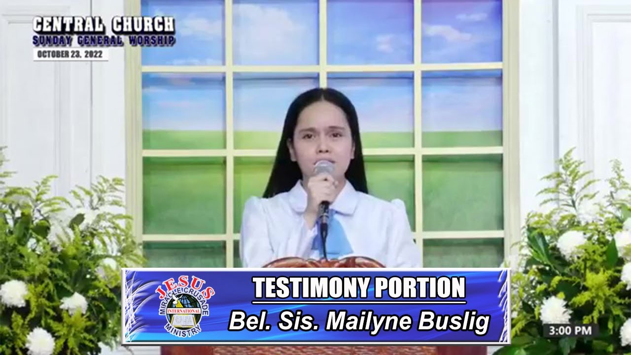 JMCIM | Testimony Portion | Bel. Sis. Mailyne Buslig | October 23, 2022 ...
