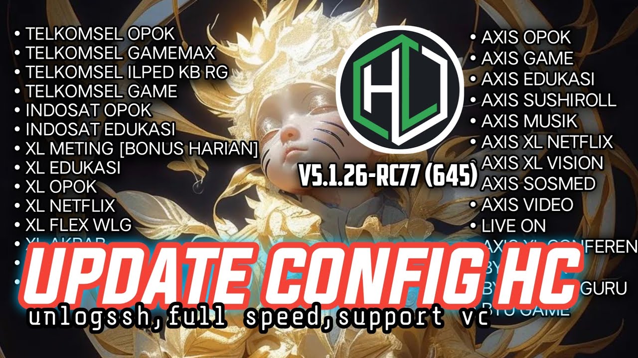 UPDATE CONFIG HC | Axis game | xL Axis Indosat edukasi | Tsel opok dll - YouTube