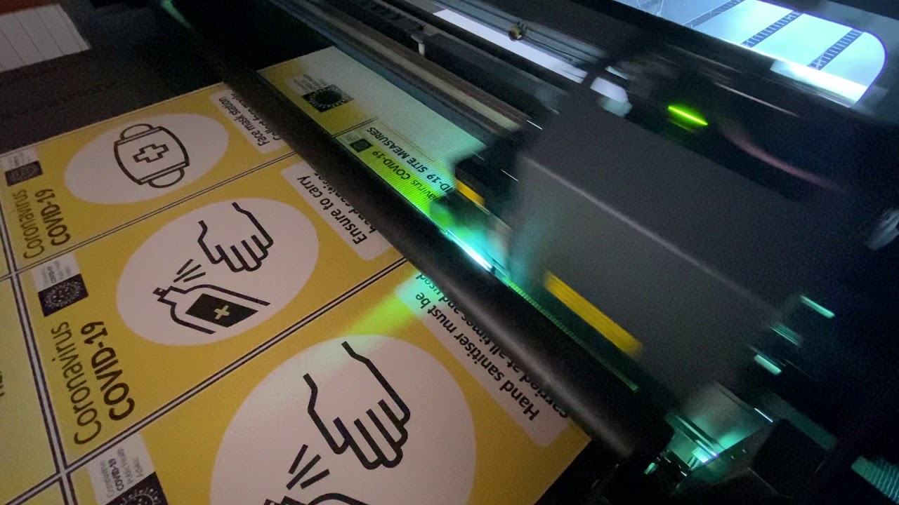Safety Sign Market - Covid-19 Safety Signs being printed. - YouTube