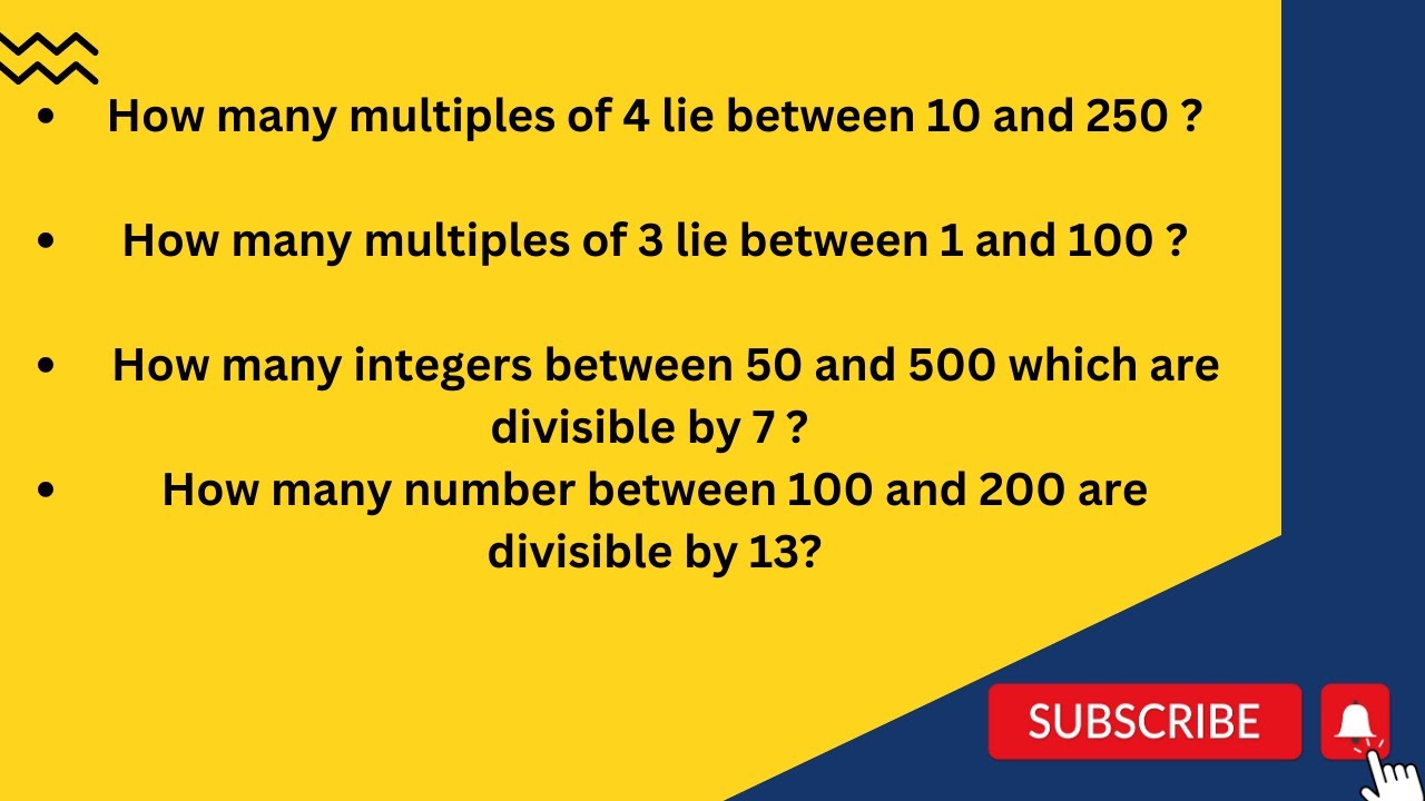 Number system l How to find all multiples of a number? - YouTube