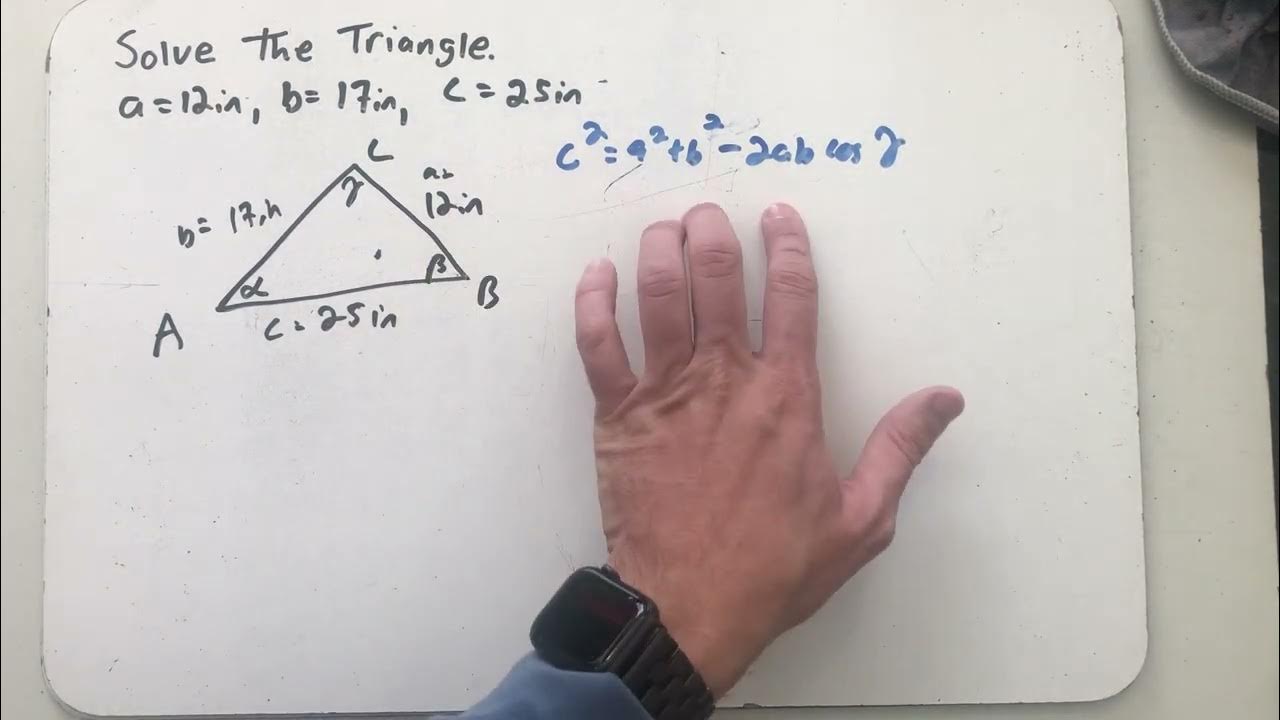 Solving a side side side triangle - YouTube