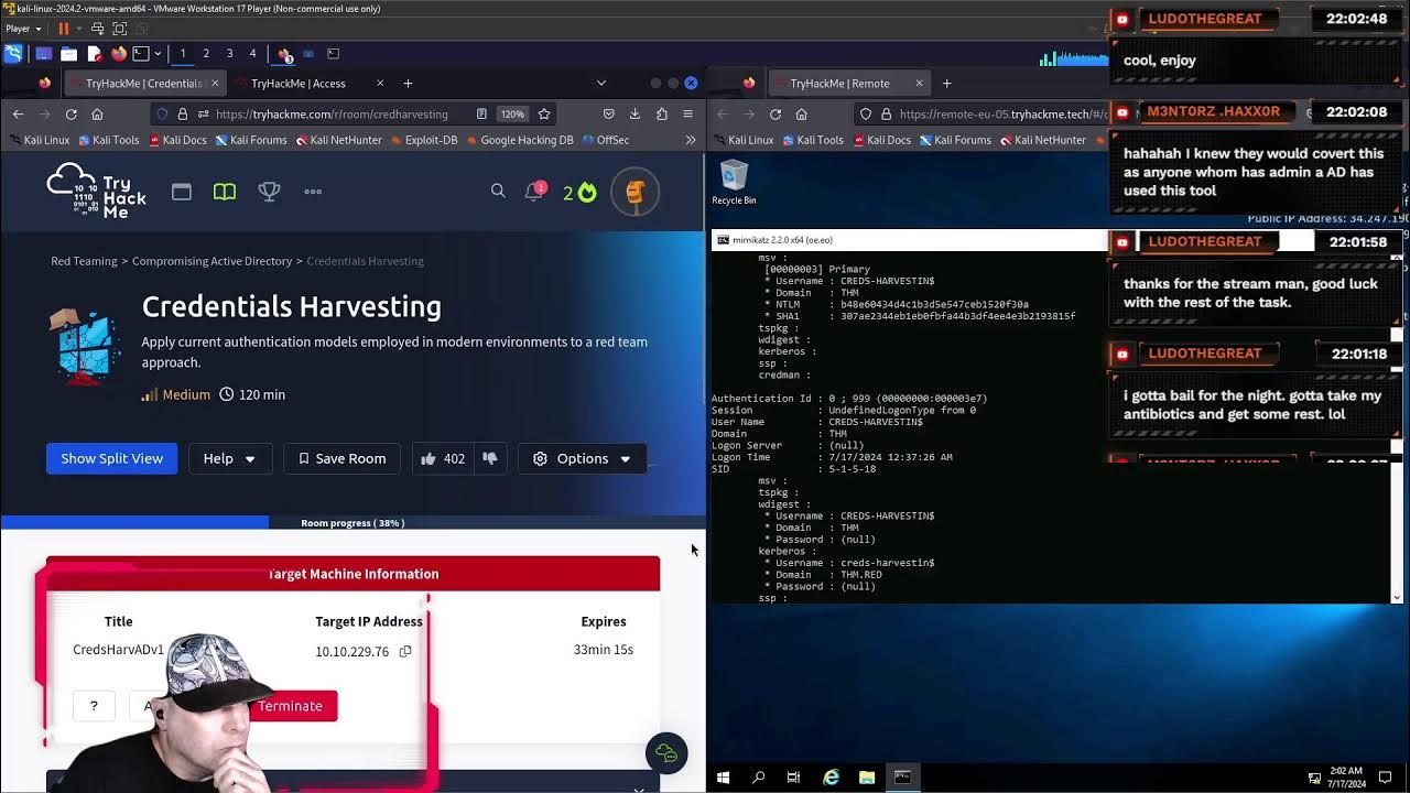Tryhackme.com Persisting Active Directory - YouTube