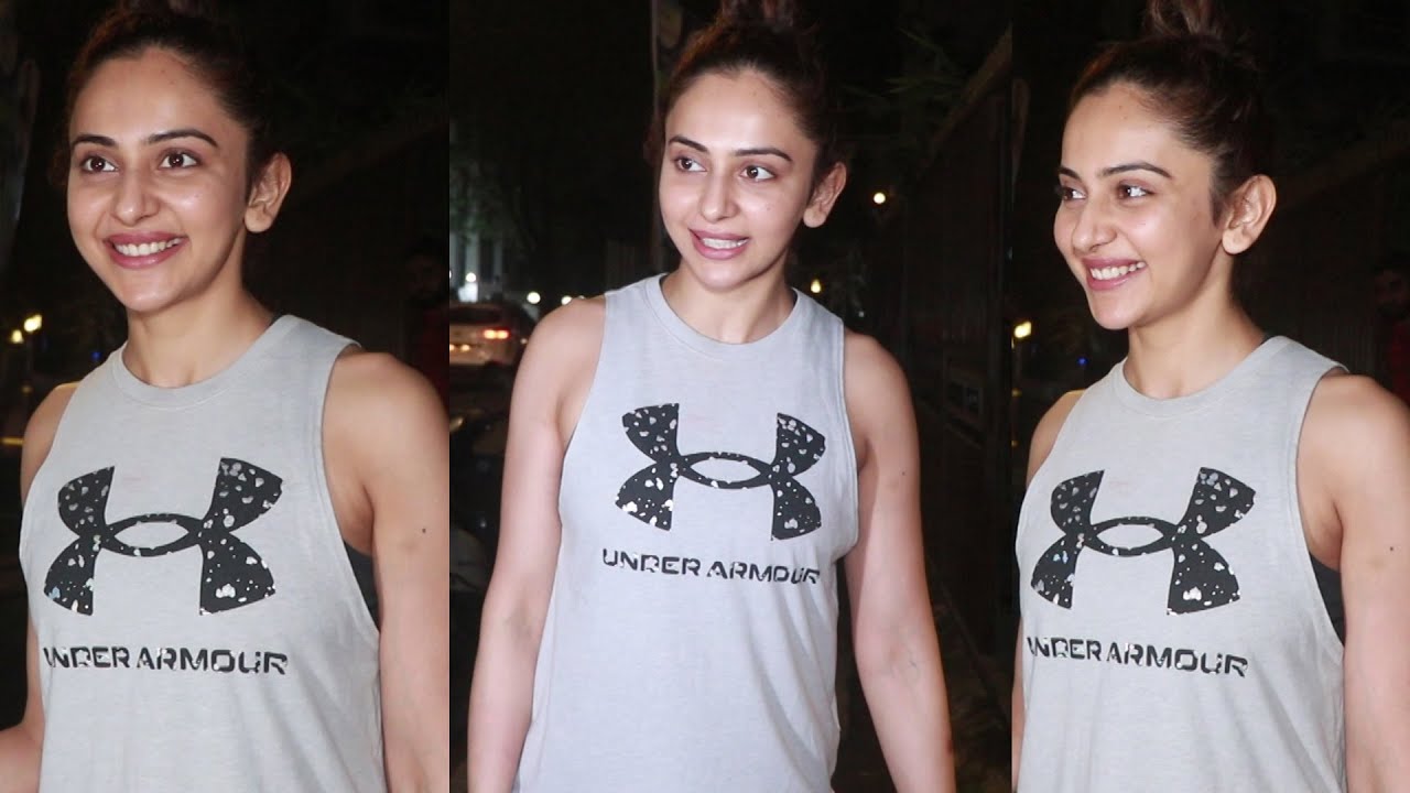 Actress Rakul Preet Singh Without Makeup Visuals At Anshuka Yoga In ...