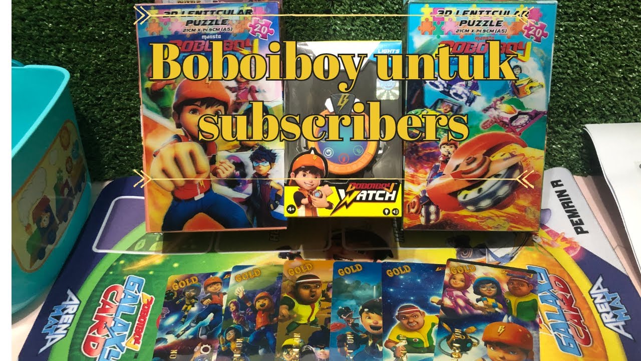 Keputusan giveaway! Lucky draw barang boboiboy untuk subscriber mfs ...
