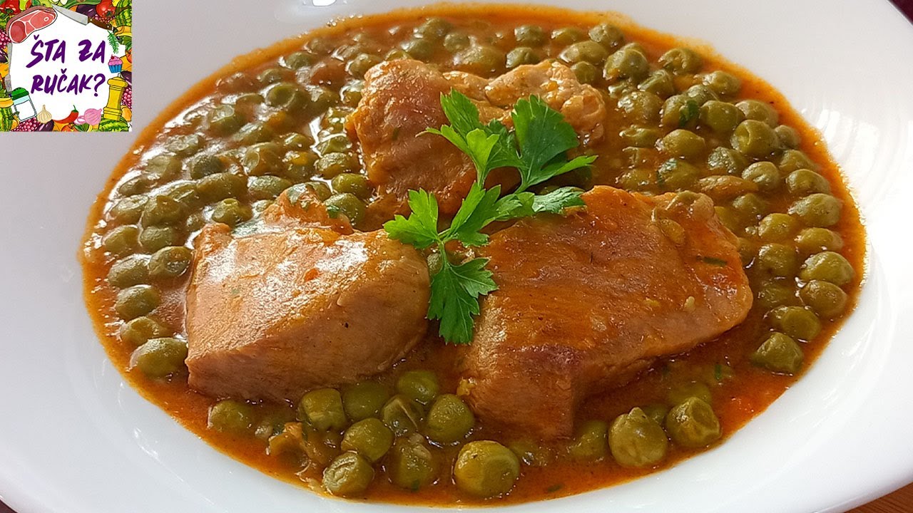 Grašak sa mesom - NAJUKUSNIJI i NAJJEDNOSTAVNIJI način - YouTube