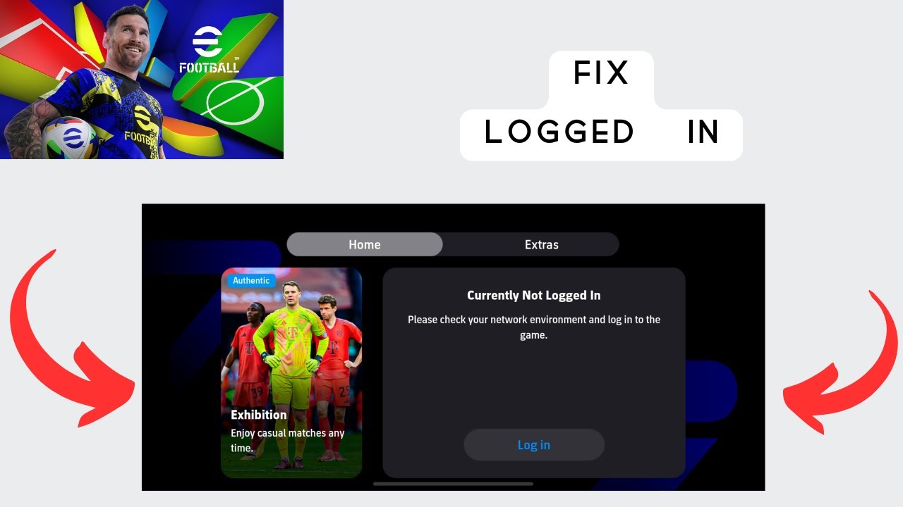 How to Fix Logged in Error in eFootball 2025 Mobile - YouTube