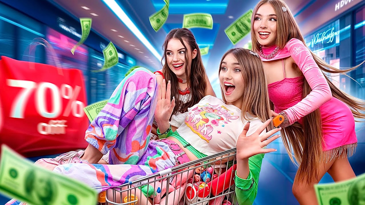 Little vs Middle vs Big Sister! Shopping Challenge Ages 10-18 - YouTube