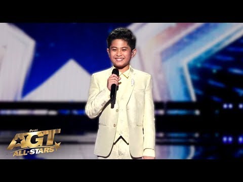 Filipino Kid Singer Peter Rosalita Gets a Standing Ovation on AGT All ...