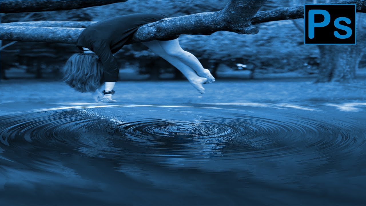 How to make water reflections with realistic ripples in Photoshop - YouTube