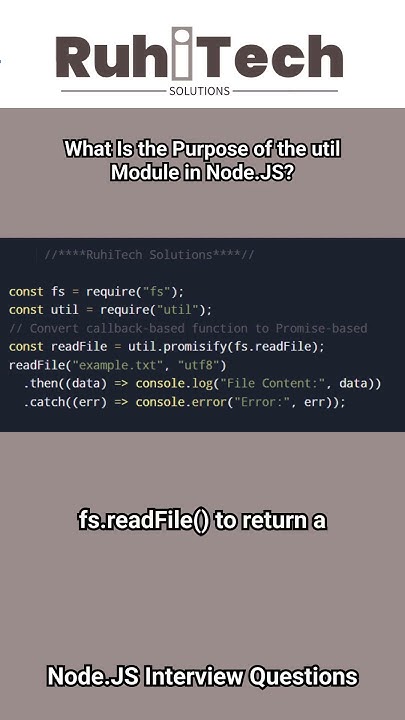 NodeJS Purpose of the util Module in Nodejs #nodejsinterviewquestions # ...