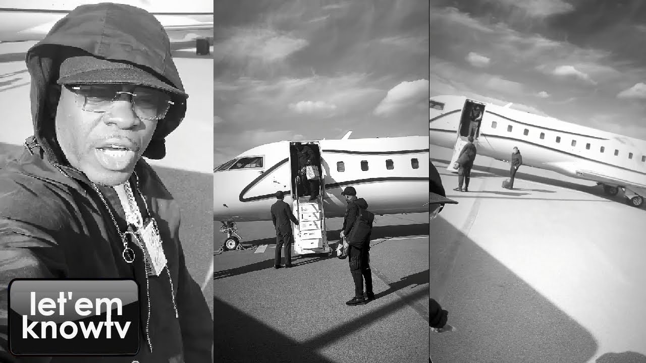 Uncle Murda Rocking His Crazy Diamond Chain As He And 50 Cent Land In ...