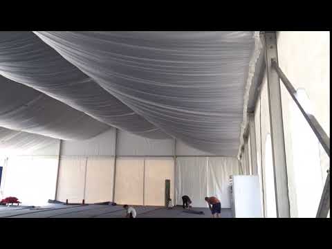 event tent install project - YouTube
