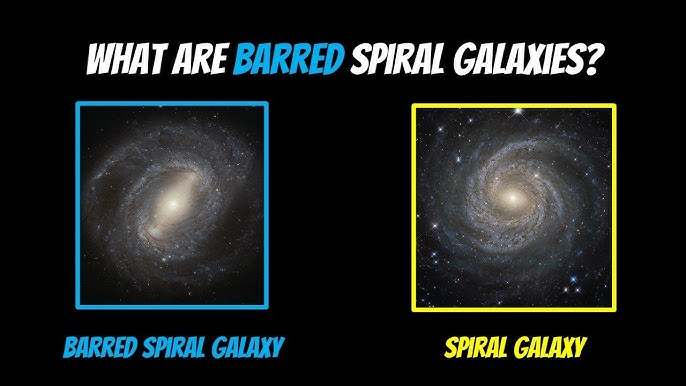 Barred Spiral Galaxy Labeled