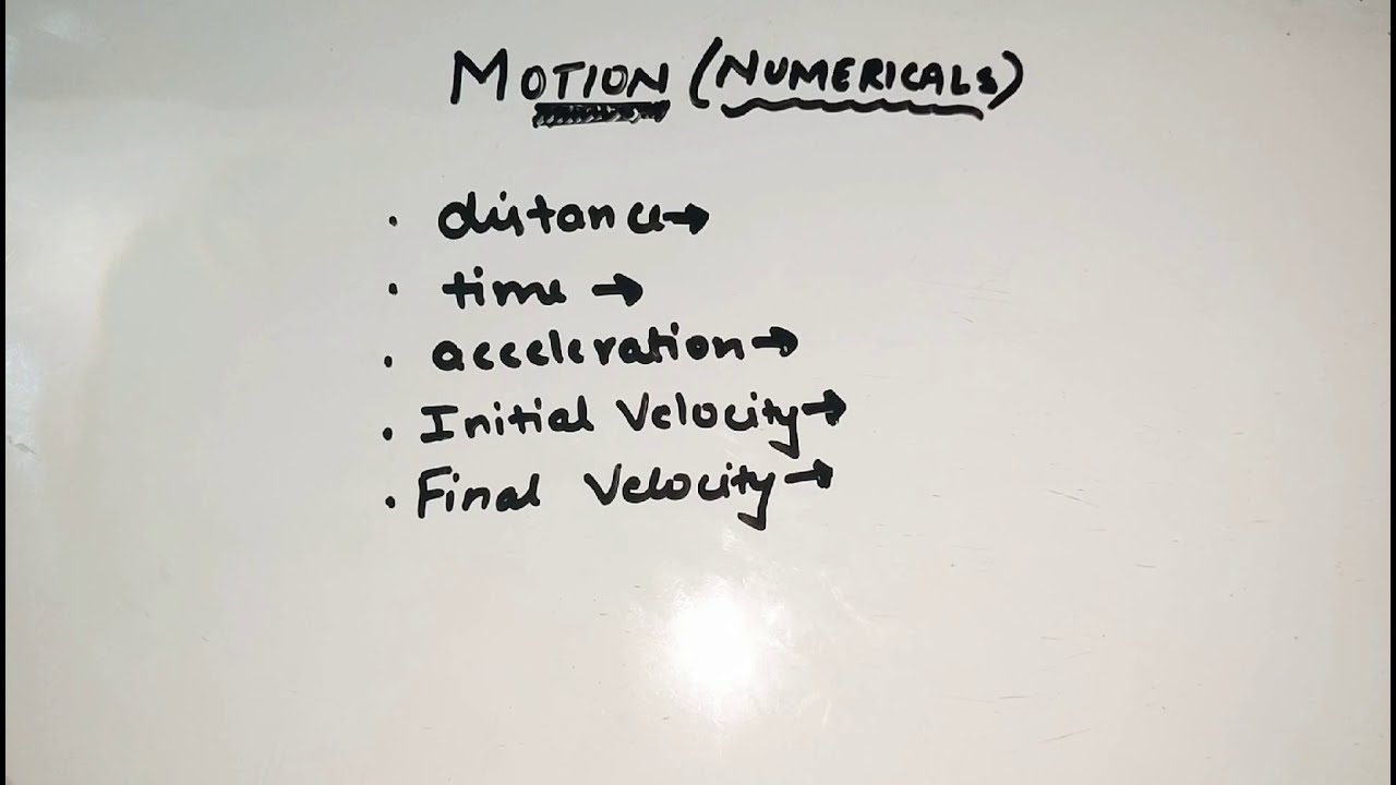 MOTION|L-3|NUMERICAL ON DISTANCE DISPLACEMENT ACCELERATION RETARDATION ...
