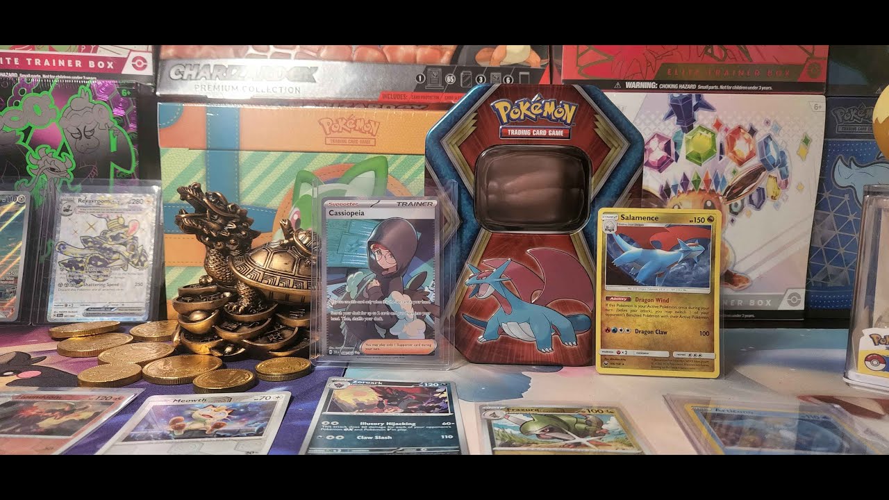 Pokémon Tin Salamander Unboxing (DWM) - YouTube