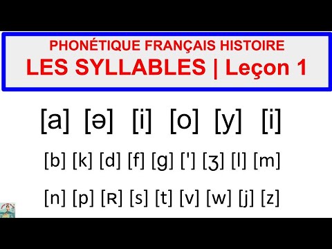 PHONÉTIQUE FRANÇAIS HISTOIRE Les syllables Leçon 1 - YouTube